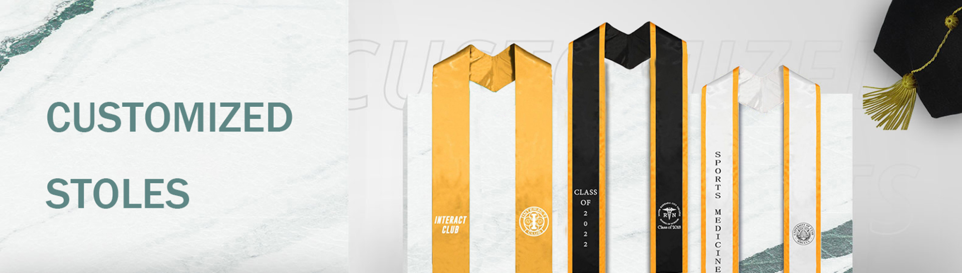 Create Your Own Custom Graduation Stoles & Custom Sashes | GraduationMall