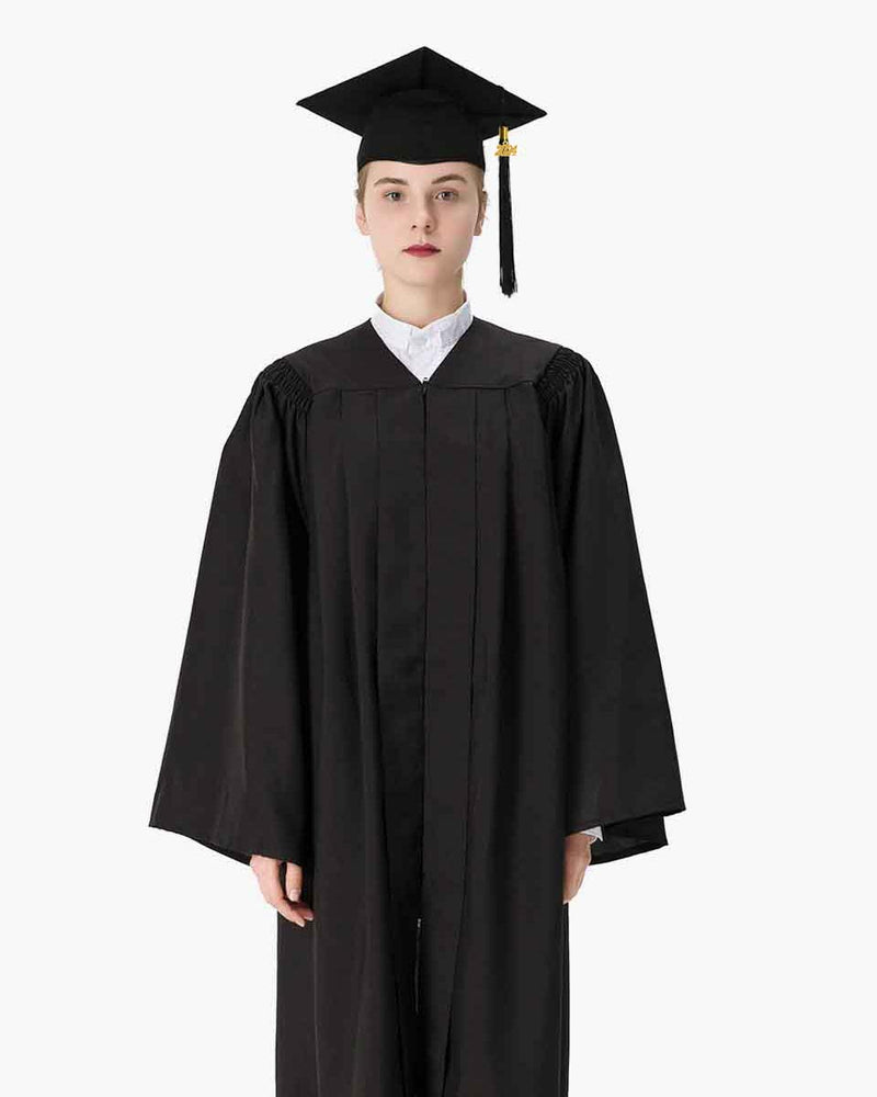 Deluxe fluted Bachelor Graduation Cap Gown Hood Package