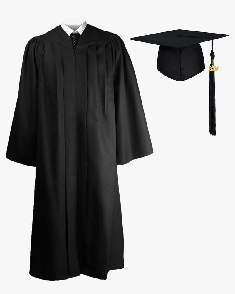 Deluxe fluted Bachelor Graduation Cap Gown Hood Package