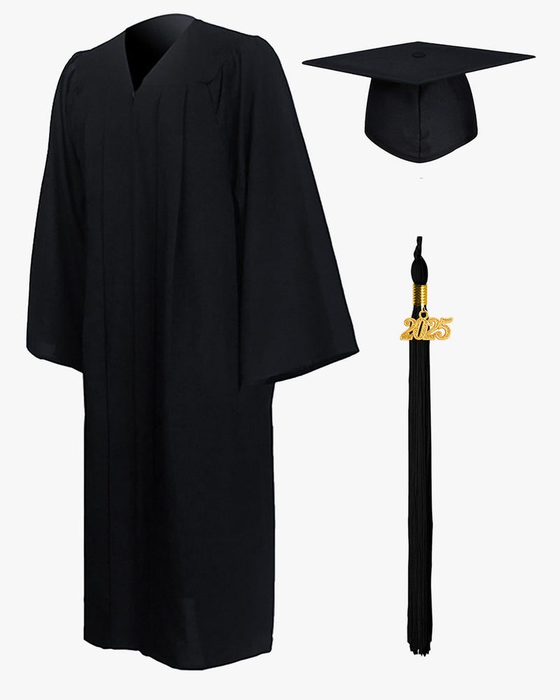 Premium Matte Graduation Cap, Gown, Stole & Diploma Cover Package