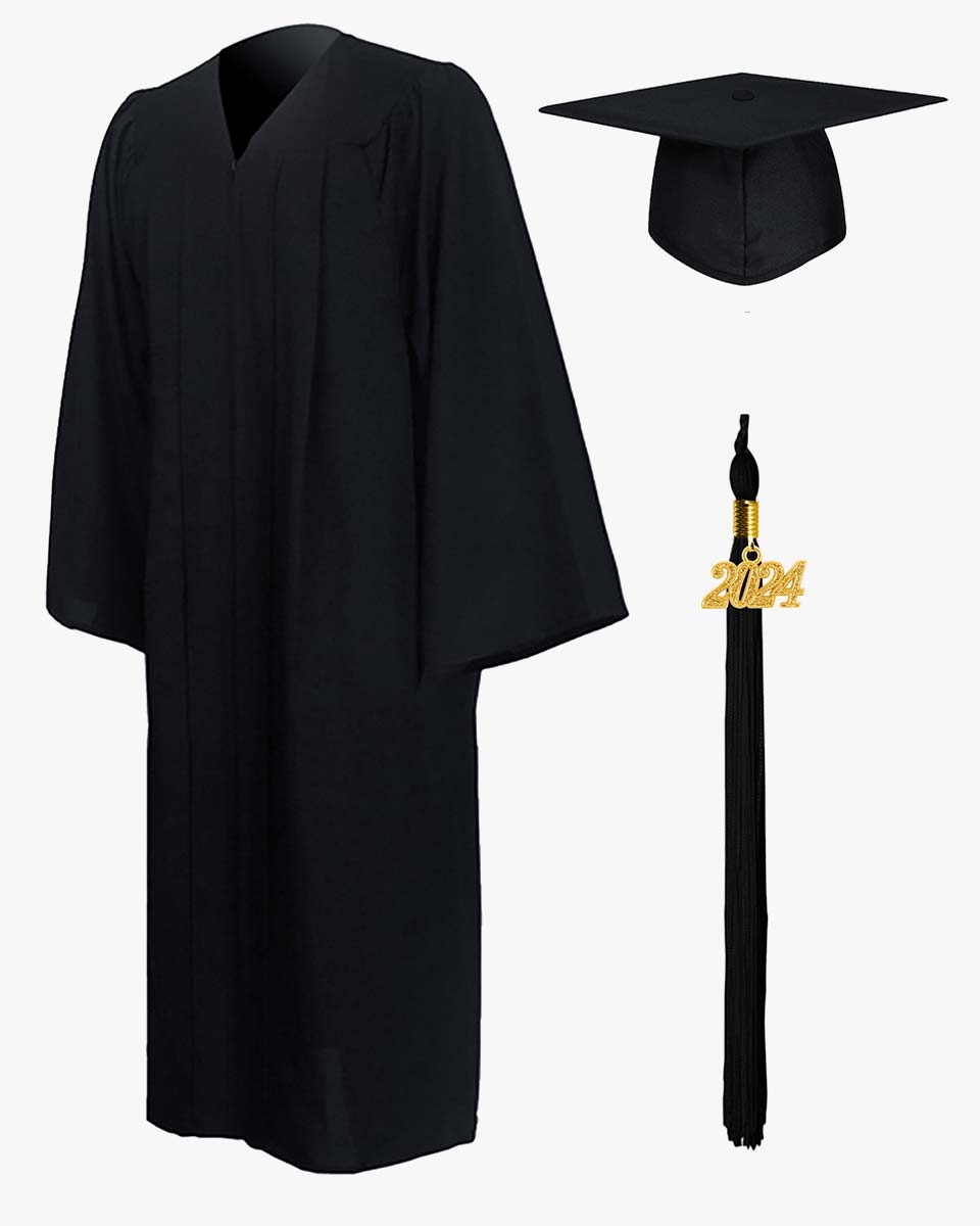 Deluxe Fluted Bachelor Graduation Cap Gown Hood Package | Graduationmall