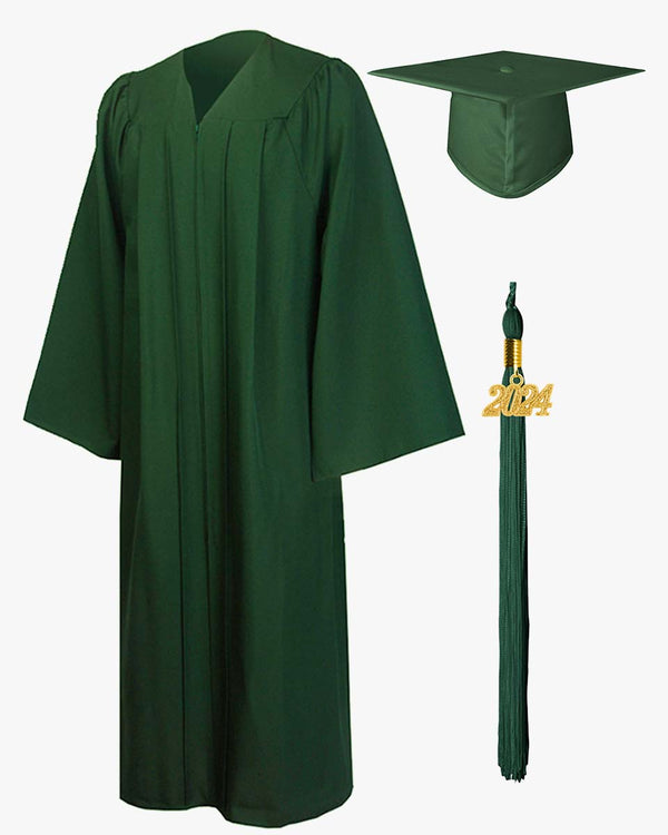 Premium Matte Graduation Cap, Gown, Stole & Diploma Cover Package