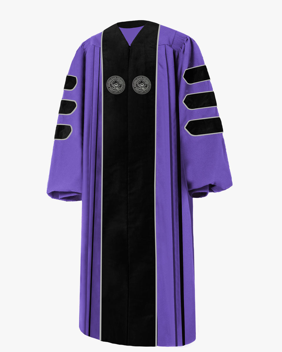 Kansas State University Doctoral Gown, Tam & Hood Package