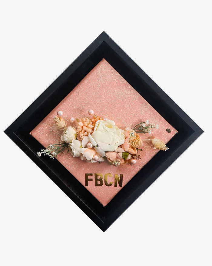 12x12 Graduation Cap Shadow Box Frame Wood Display Case with Stick Pin