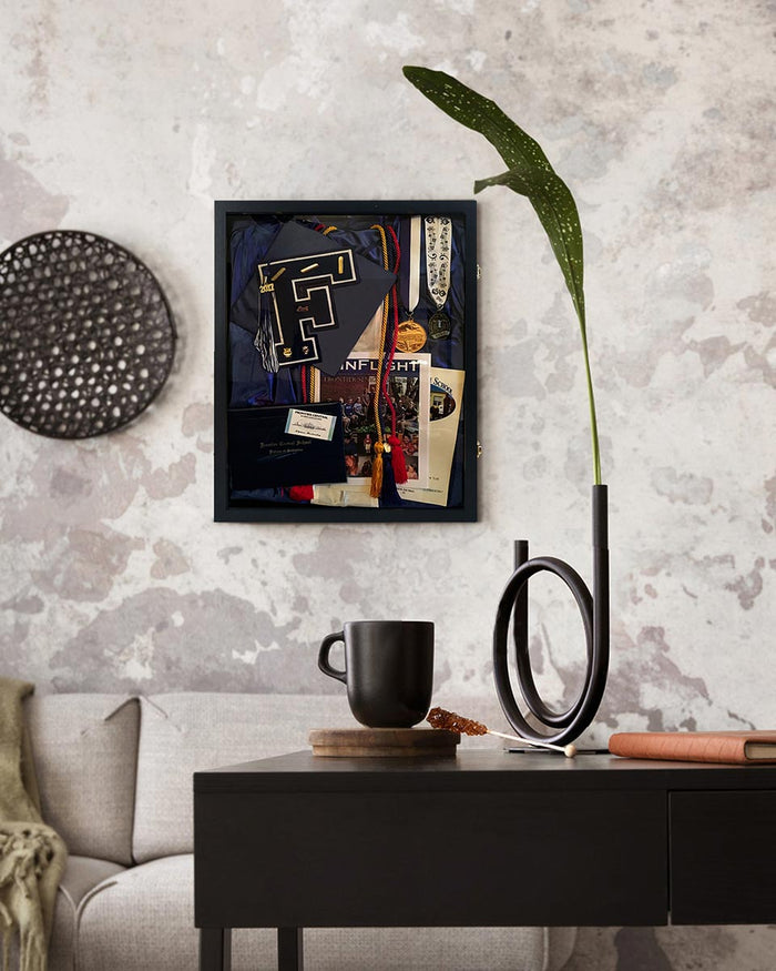 17x21 Graduation Shadow Box Frame for Cap Gown Diploma Stole Cords Woo