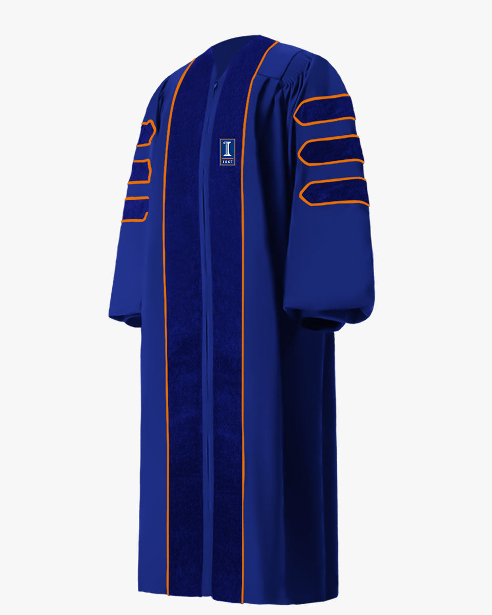 University of Illinois Urbana-Champaign Doctoral Gown, Tam & Hood Package
