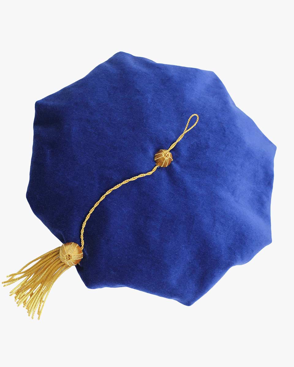 Blue Deluxe Doctorate Tam – 6/8 Sided Available