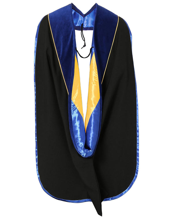 Deluxe Doctoral Hood - 10 Color Combinations Available