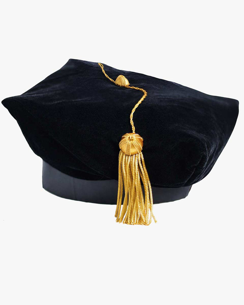 Black Deluxe Doctorate Tam – 4/6/8 Sided Available