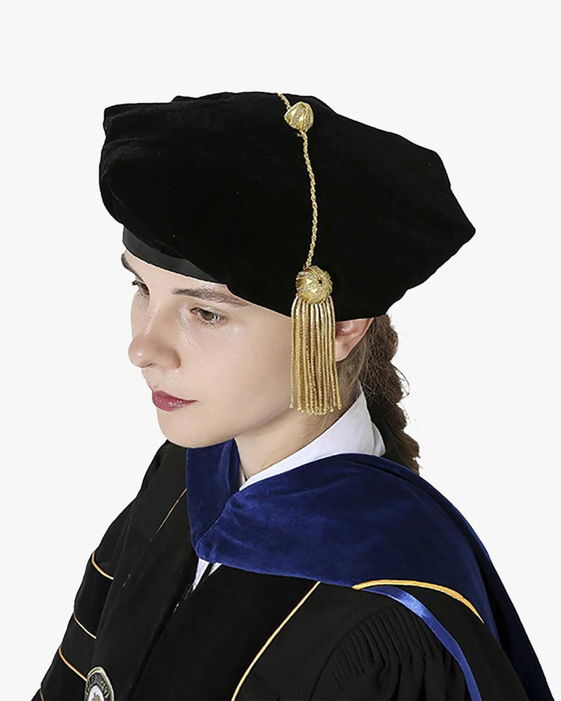 Black Deluxe Doctorate Tam – 4/6/8 Sided Available