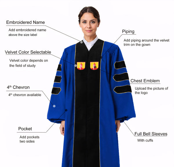 University of Kentucky Doctoral Gown, Tam & Hood Package