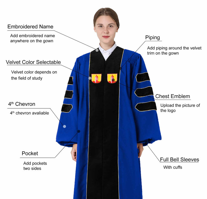 Doctoral Robe - Classic, Deluxe, Customized Phd Gown | GraduationMall